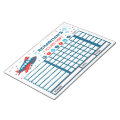 Reward Chart Airplane Personalized Chore Chart Notepad | Zazzle