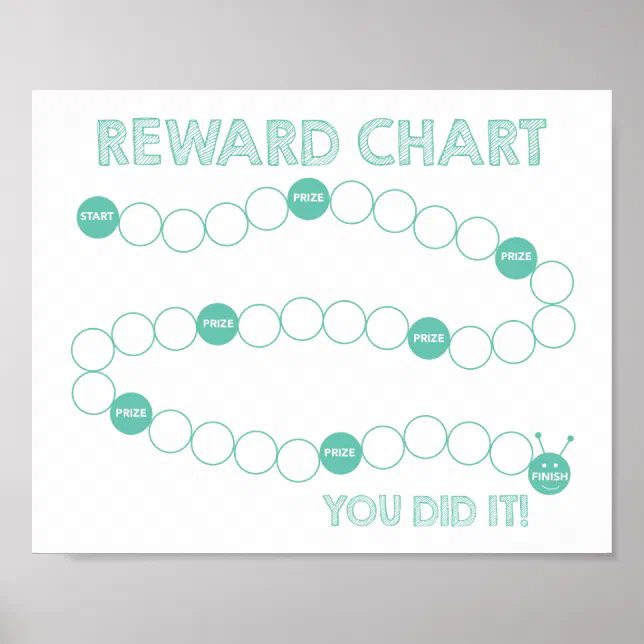 Reward Chart Caterpillar Kids Behavior | Zazzle