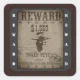 Reward Western Poster Square Sticker | Zazzle