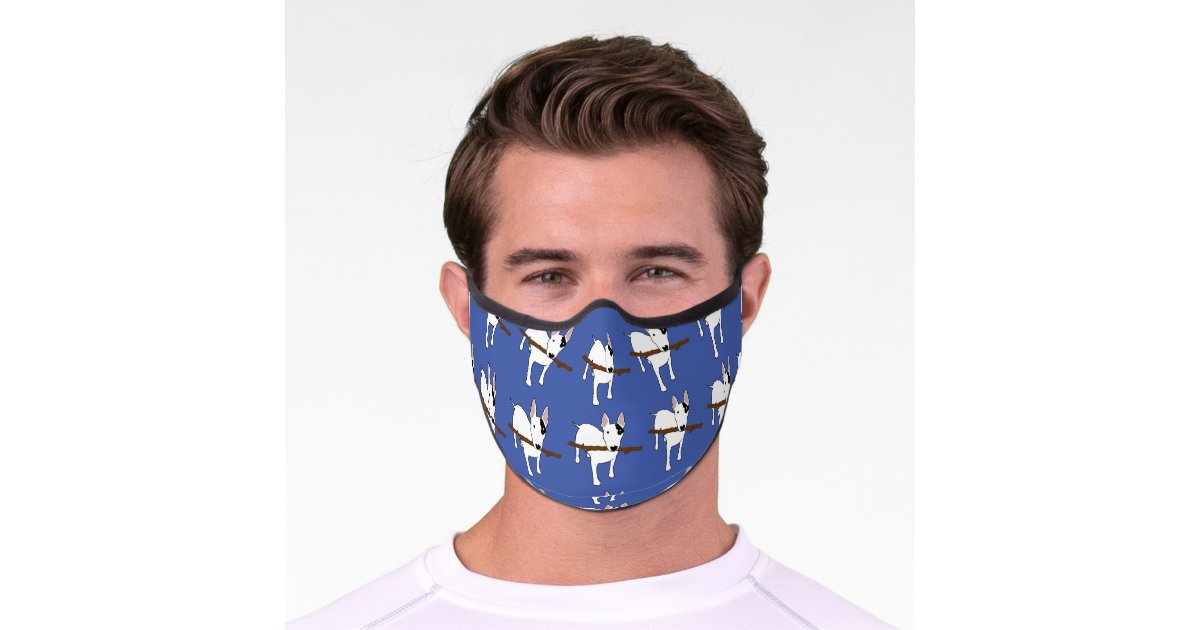 Rex and Stick premium mask in blue | Zazzle