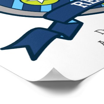 Rex boys name meaning bear letter R green crest Poster | Zazzle