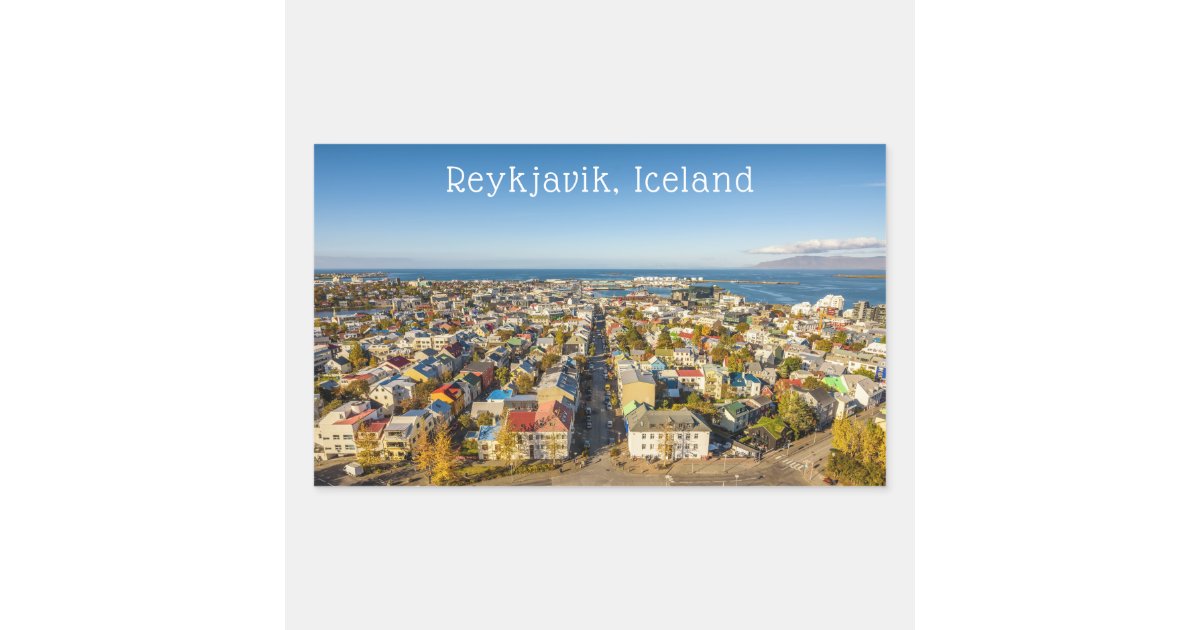 Reykjavik Iceland Rectangular Sticker | Zazzle