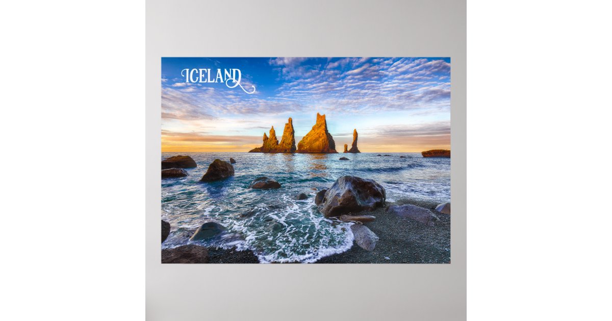 Reynisfjara Beach, Iceland Poster | Zazzle