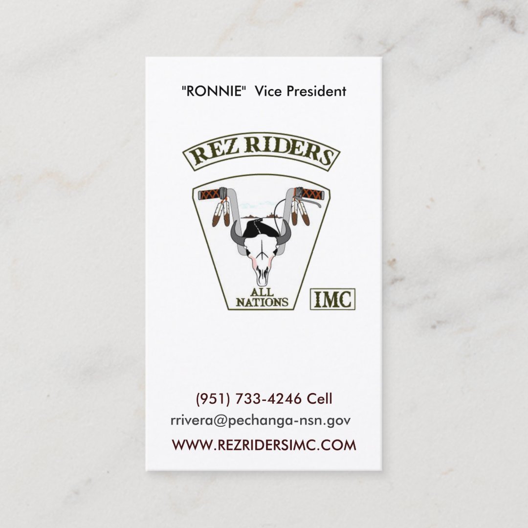 Rez Riders IMC Business Card | Zazzle