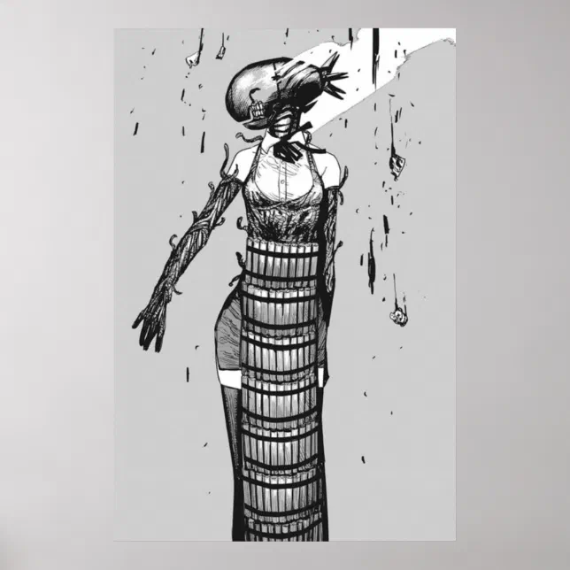 Reze Bomb Devil Chainsaw Man Manga Poster | Zazzle