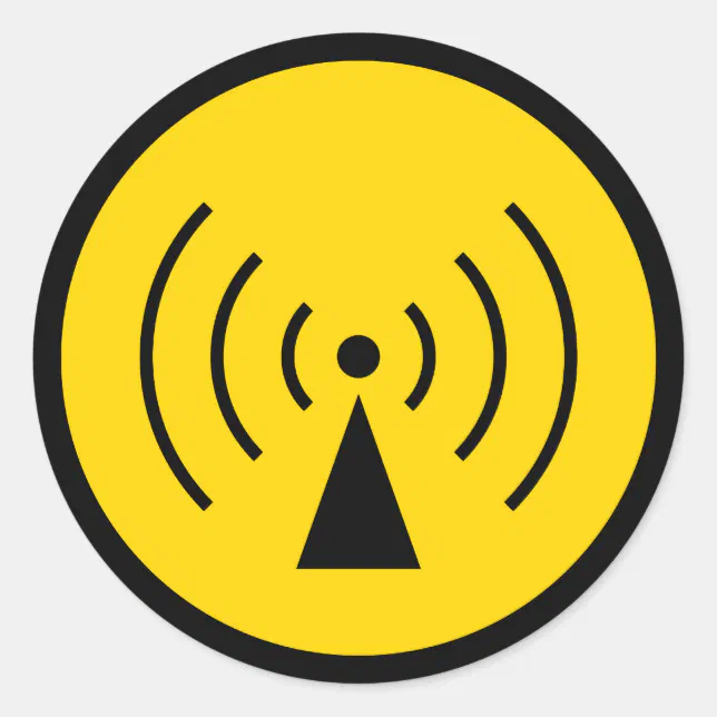rf Warning Symbol Sticker | Zazzle