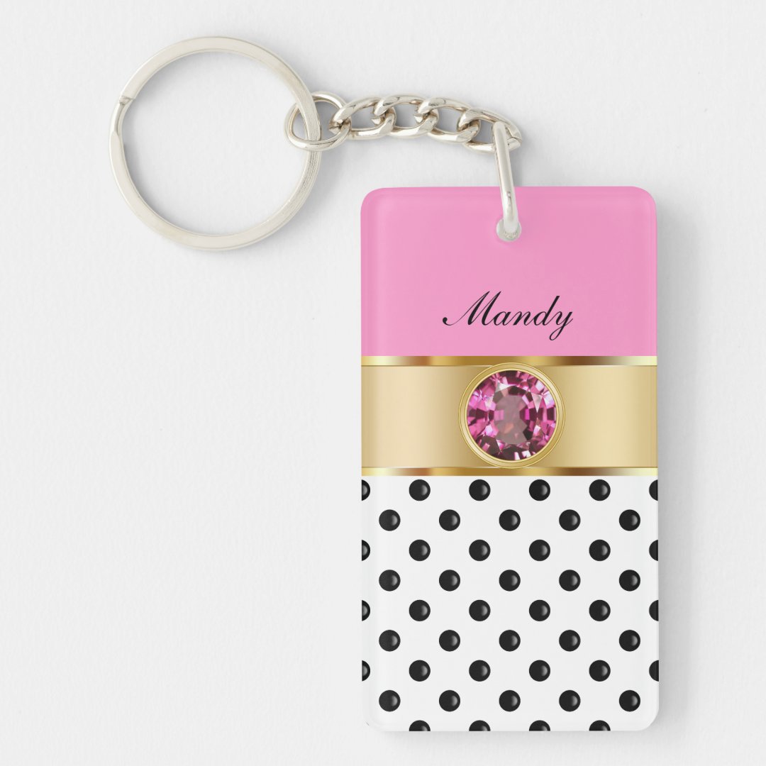 Rhinestone Monogram Keychains | Zazzle