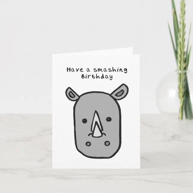 Rhino Birthday Card | Zazzle