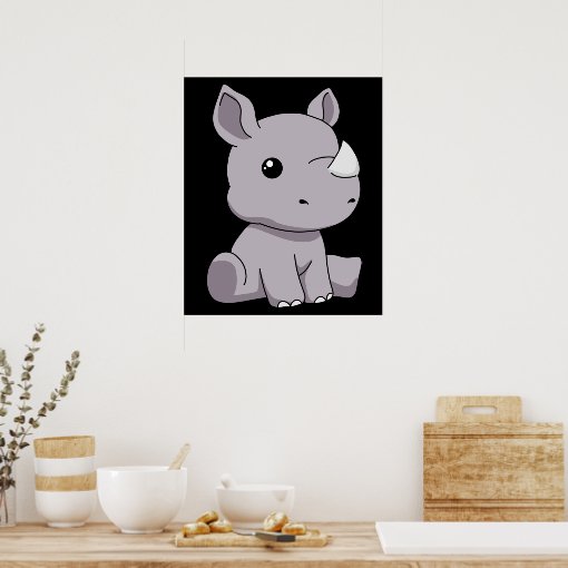 Rhinoceros Gifts Kids Rhino Gifts Rhinoceros Poster | Zazzle