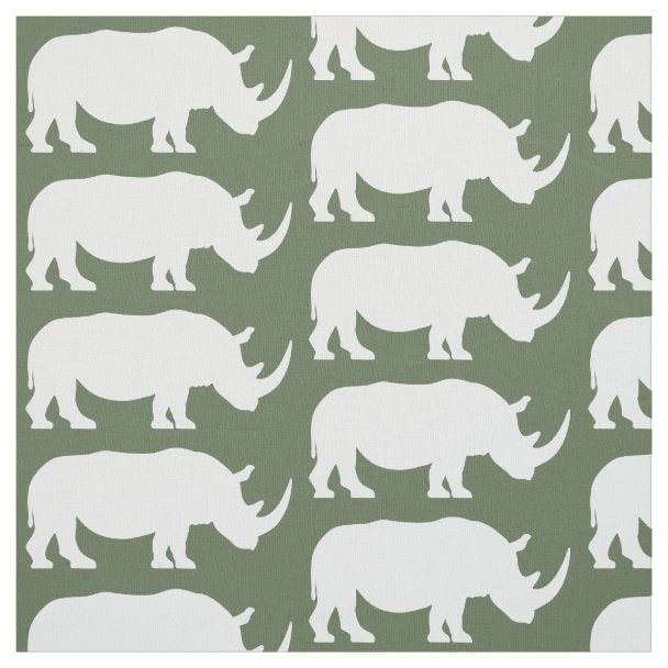 rhinoceros or rhino fabric | Zazzle.com