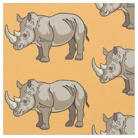 rhinoceros or rhino fabric | Zazzle