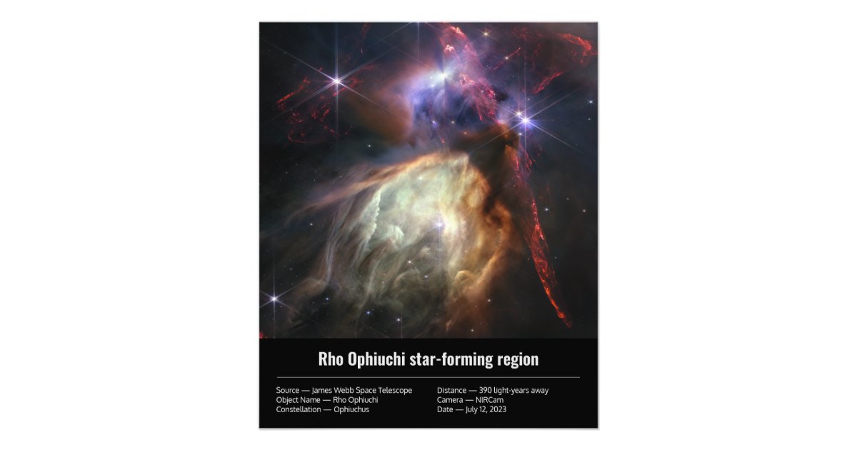 Rho Ophiuchi (NIRCam Image) James Webb Image Photo Print | Zazzle