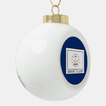 Rhode Island Ceramic Ball Christmas Ornament | Zazzle