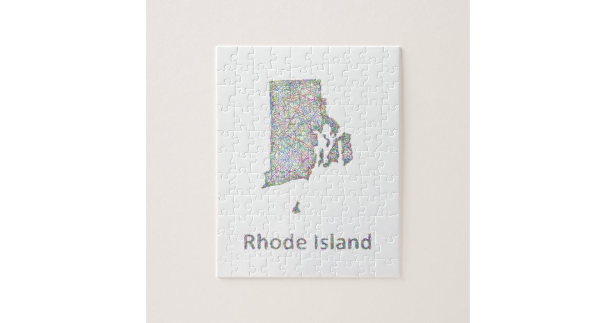 Rhode Island map Jigsaw Puzzle | Zazzle