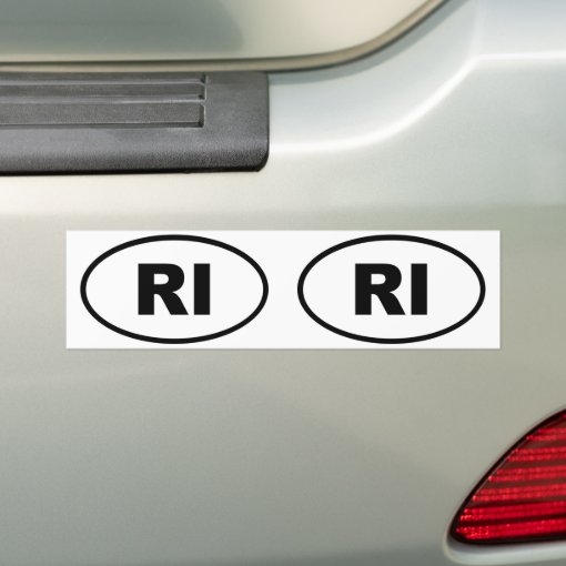 Rhode Island RI oval Bumper Sticker | Zazzle