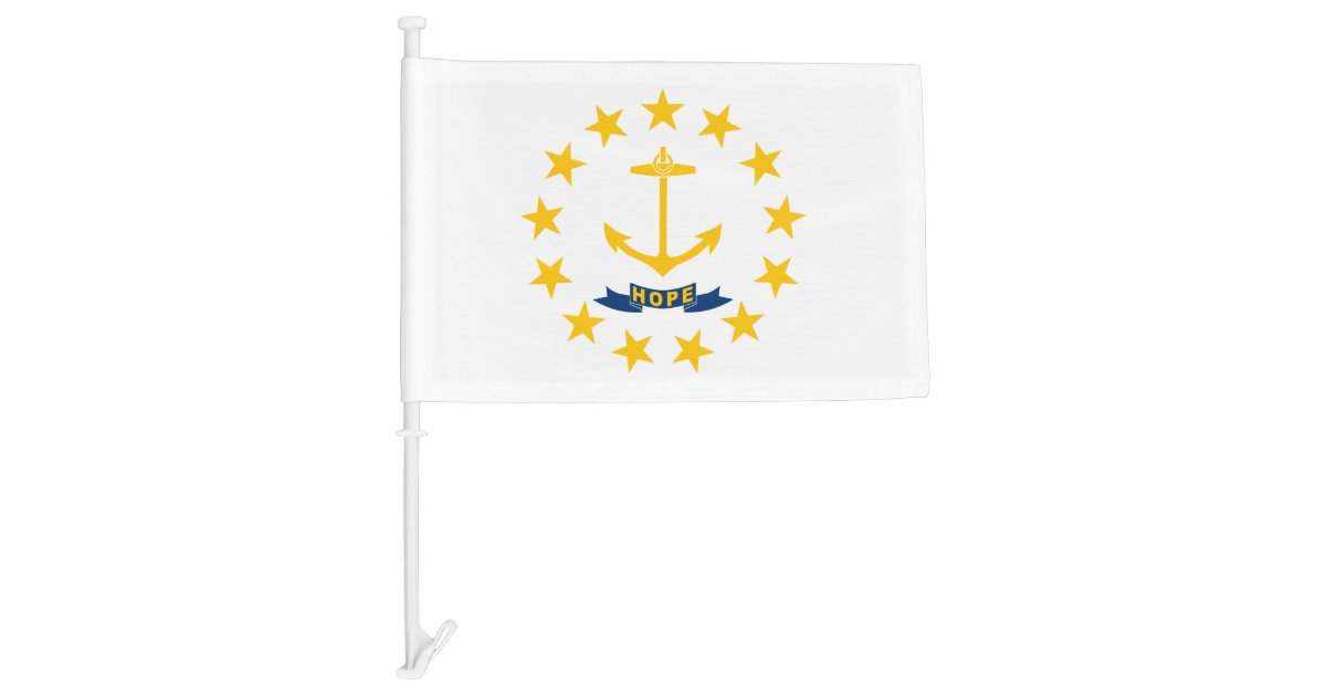 Rhode Island State Car Flag | Zazzle