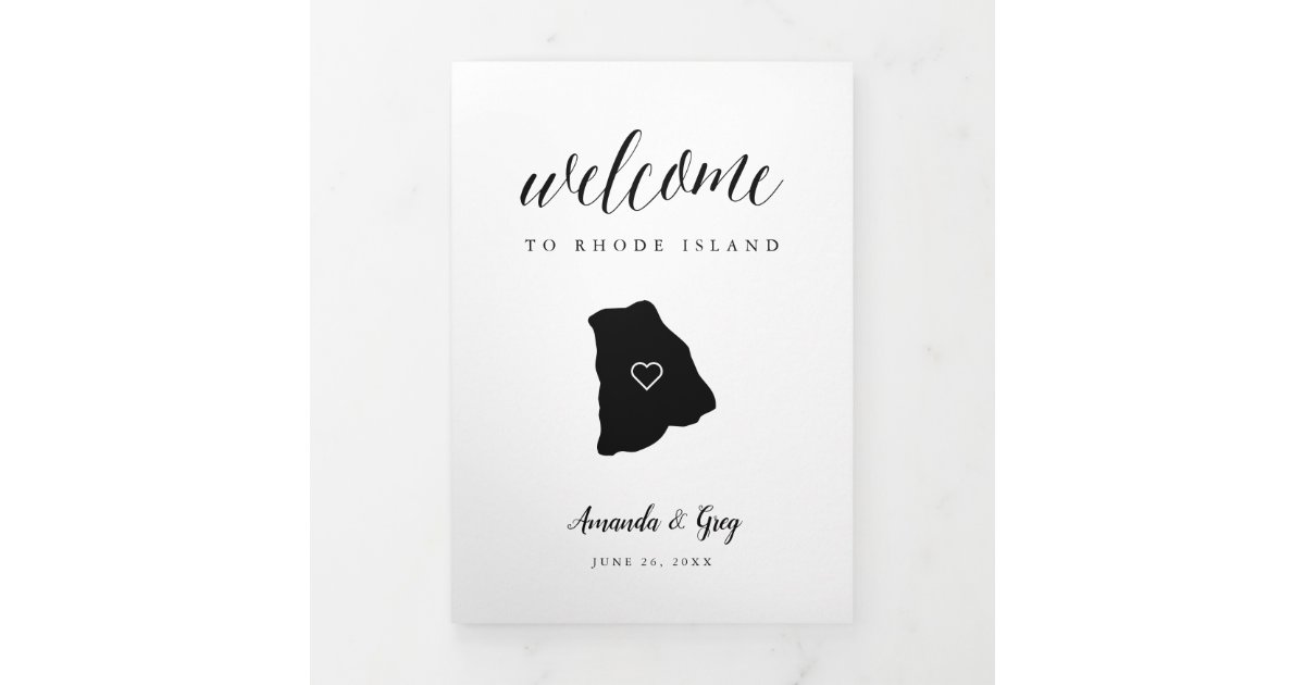 Rhode Island Wedding Welcome Letter & Itinerary Tri-Fold Program | Zazzle