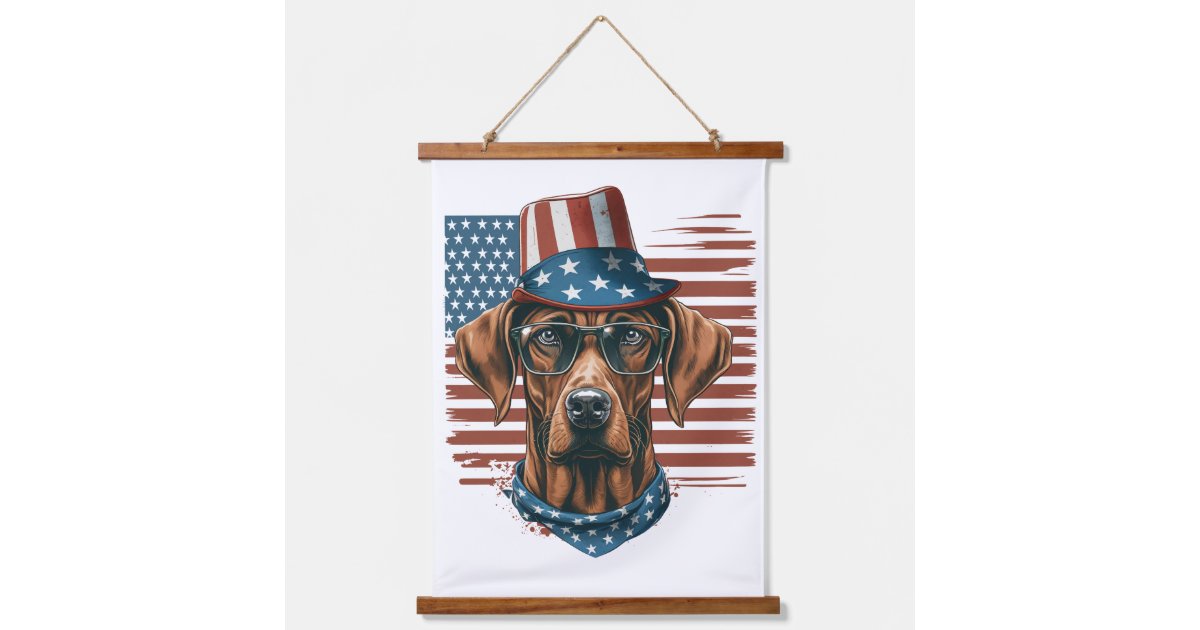 Rhodesian Ridgeback 4th of July Patriotic Hanging Tapestry | Zazzle