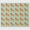 Rhodesian Ridgeback African Lion Dog Pattern Green Wrapping Paper | Zazzle