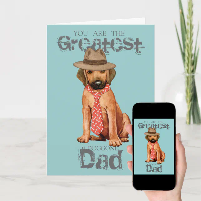 Rhodesian Ridgeback Dad Card | Zazzle