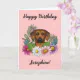 Rhodesian Ridgeback Dog And Flowers Happy Birthday Card | Zazzle