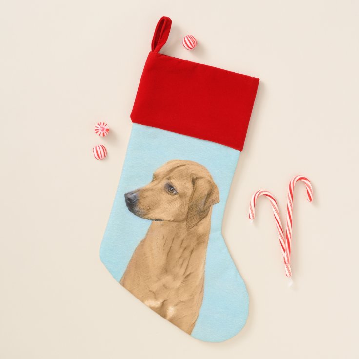 Rhodesian Ridgeback Painting - Original Dog Art Christmas Stocking | Zazzle