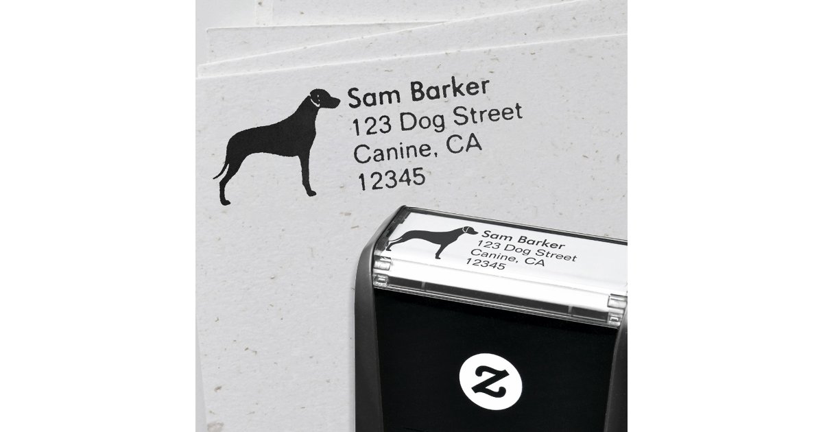 Rhodesian Ridgeback Silhouette Return Address Self-inking Stamp | Zazzle