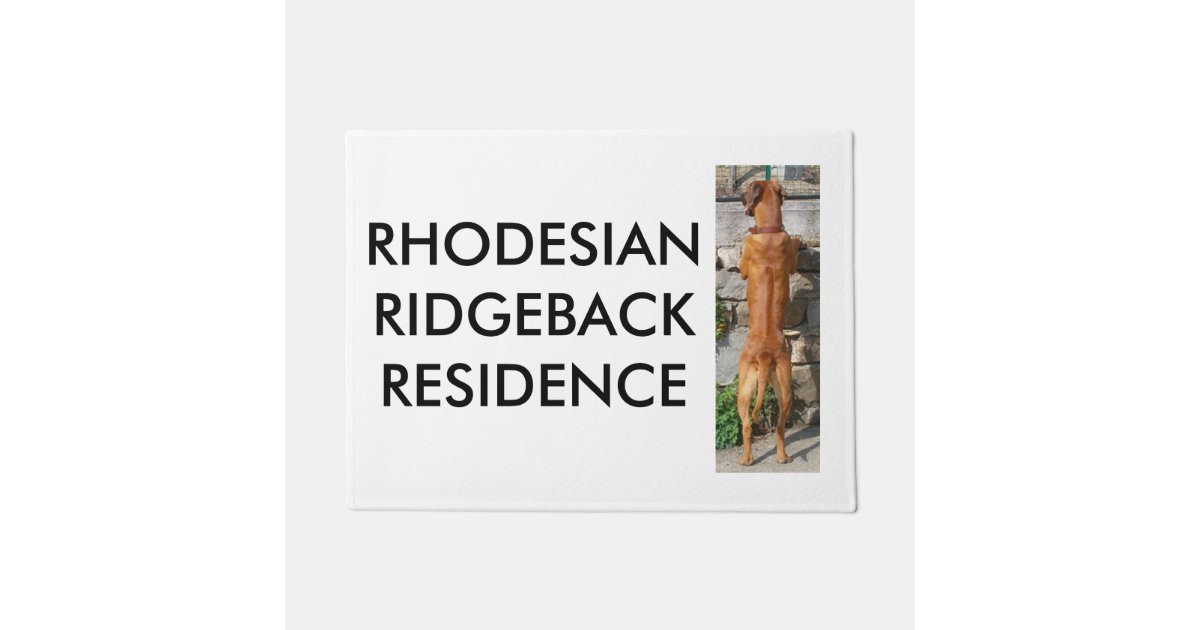rhodesian ridgeback standing doormat | Zazzle