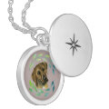 Rhodesian Ridgeback with a Wreath Watercolor Silver Plated Necklace ...