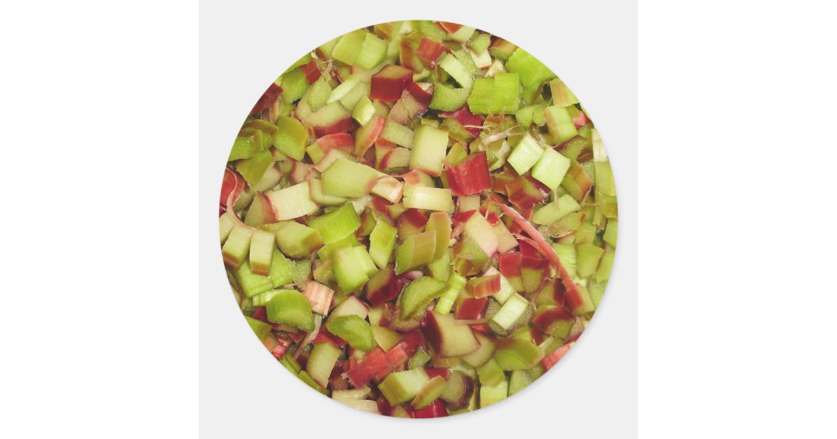 Rhubarb Classic Round Sticker | Zazzle