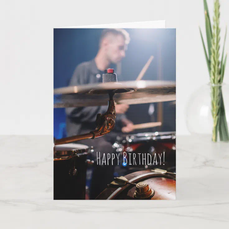 Rhythm Method Funny Drummer Percussionist Birthday Card | Zazzle