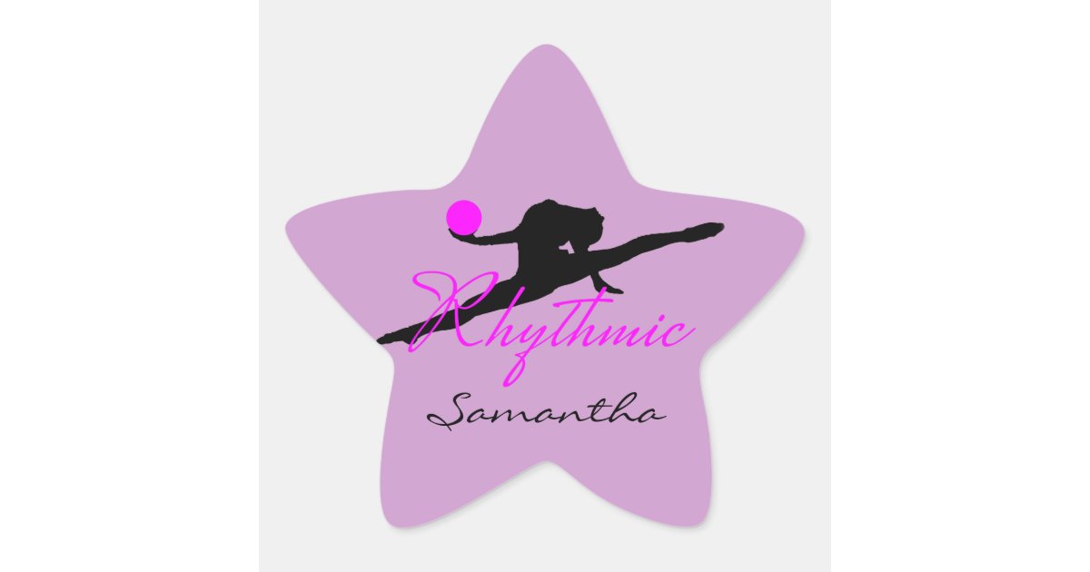 Rhythmic Gymnastics star sticker | Zazzle