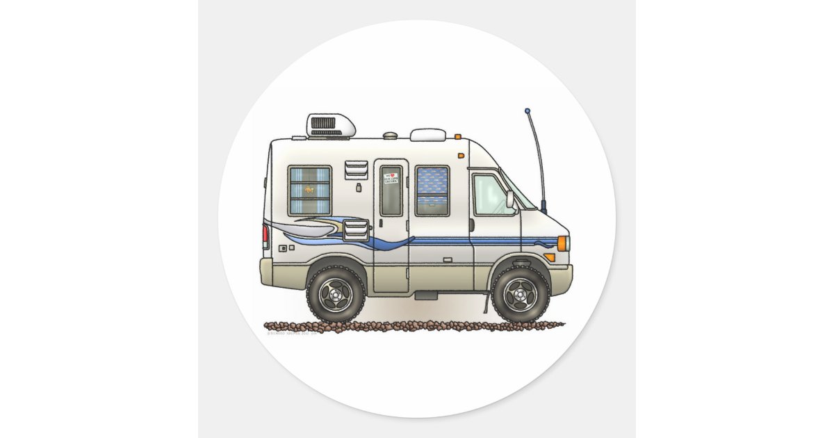 Rialta Winnebago Camper Rv Classic Round Sticker Zazzle