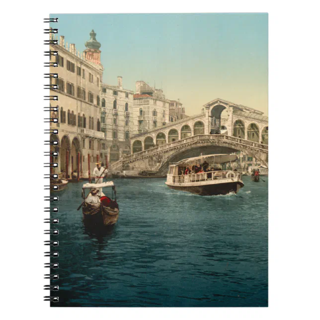 Rialto Bridge and Grand Canal, Venice Notebook | Zazzle