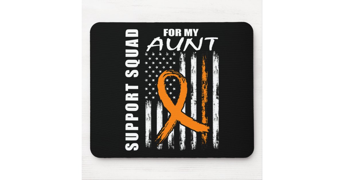 Ribbon Aunt Leukemia Awareness Usa Flag Cancer Gif Mouse Pad | Zazzle