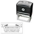 Ribbon Banner Return Address Self-inking Stamp | Zazzle