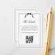 Ribbon Bow Crest Monogram QR Code Wedding Details Enclosure Card | Zazzle
