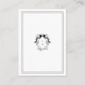 Ribbon Bow Crest Monogram QR Code Wedding Details Enclosure Card | Zazzle