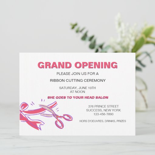 Ribbon Cutting Ceremony Invitation | Zazzle