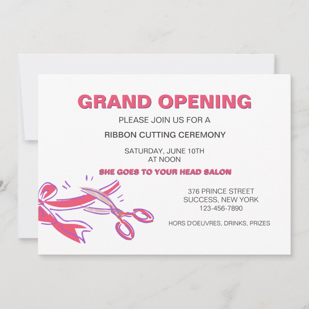 Ribbon Cutting Ceremony Invitation | Zazzle