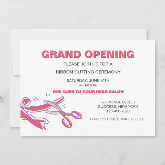 Ribbon Cutting Ceremony Invitation | Zazzle