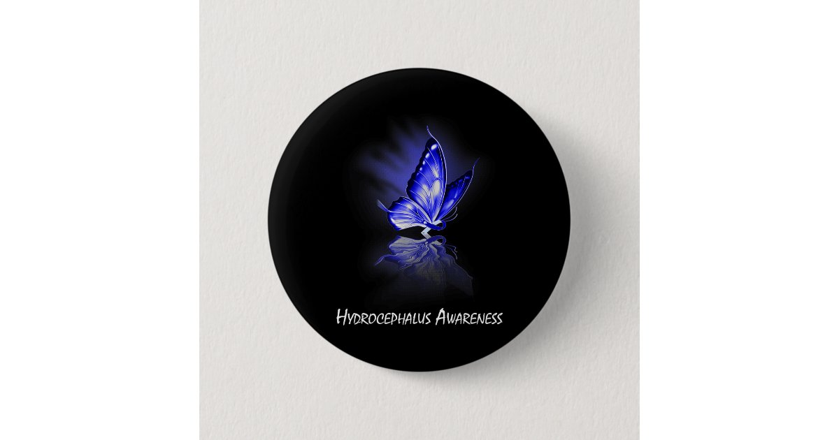 Ribbon Hydrocephalus Awareness Button | Zazzle