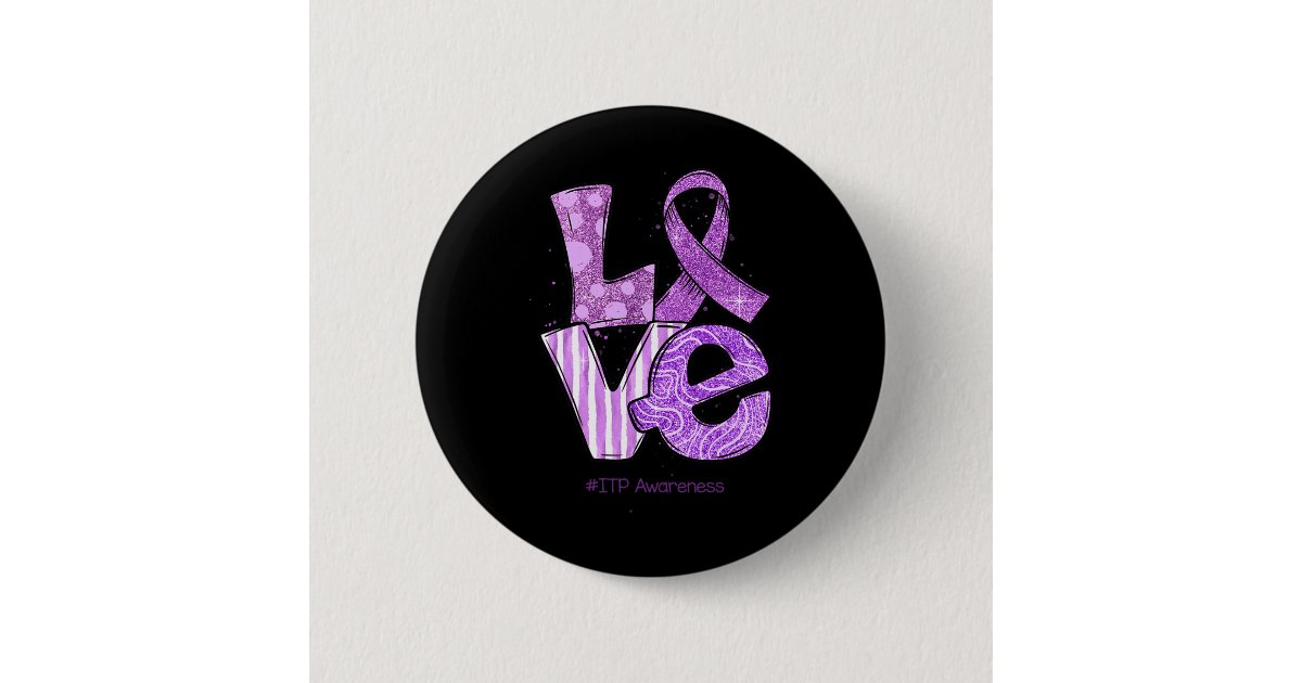 Ribbon Itp Awareness Month Button | Zazzle