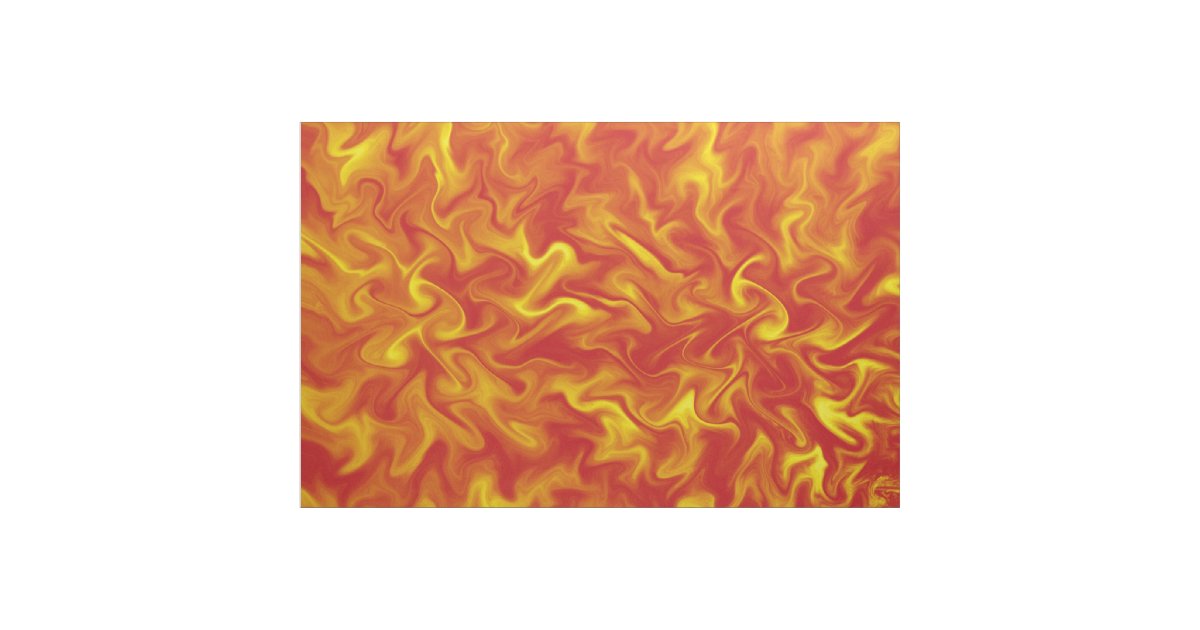 Ribbons of Fire Fabric | Zazzle