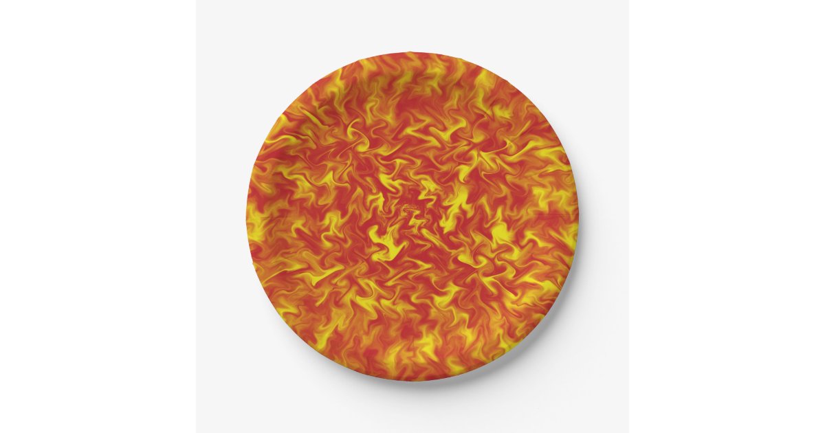 Ribbons of Fire Paper Plates | Zazzle