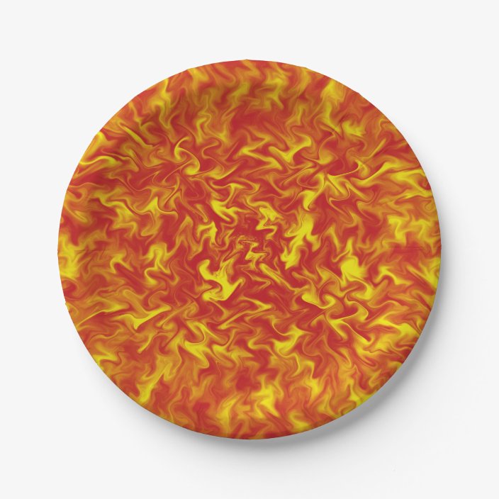 Ribbons of Fire Paper Plates | Zazzle.com