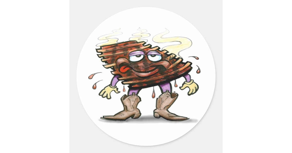 Ribs Classic Round Sticker | Zazzle