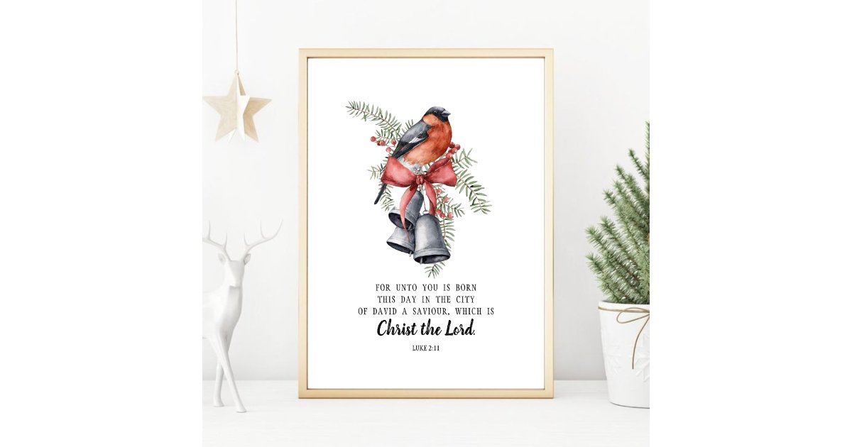 Rice Paper Decoupage Coquette Christmas Bells Poster | Zazzle