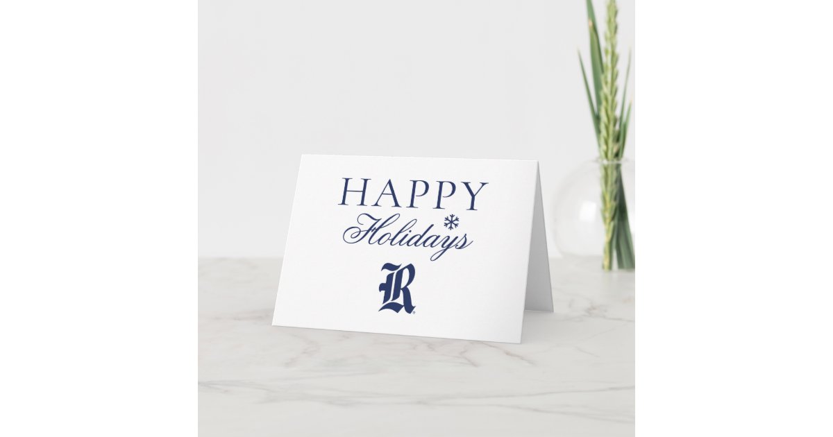 Rice University Iconic Letter Emblem Holiday Card | Zazzle