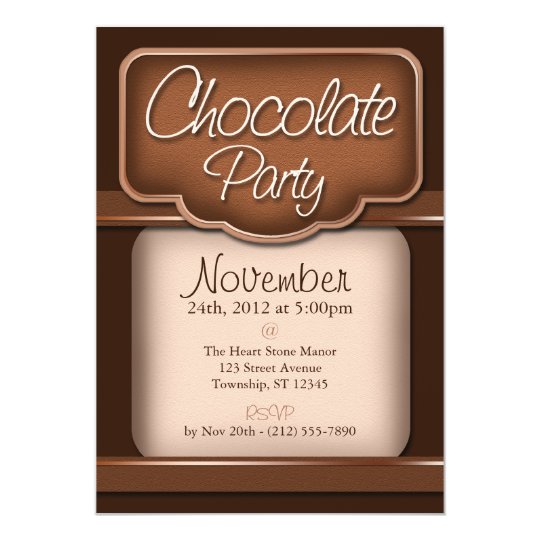 Rich Chocolate : "Chocolate Party" Invitations | Zazzle.com